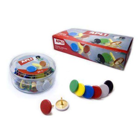 CHINCHETAS DE COLORES CAJA 50UDS.